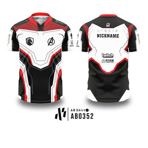 Jual Kaos Jersey Gaming Esport LIQUID AVENGER Free Custom Nickname Dan