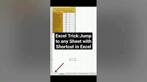 Excel Trickjump To Any Sheet With Shortcut In Excel Youtube