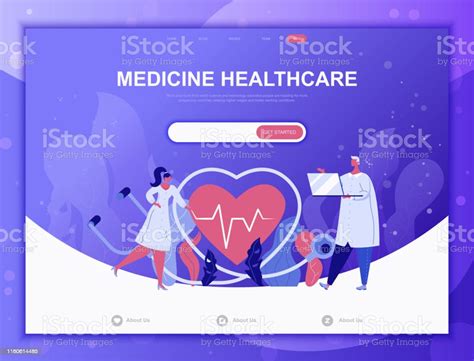 線上醫學平面概念向量插圖範本 用於網站和移動應用開發平面著陸頁範本向量圖形及更多website Wireframe圖片 Website
