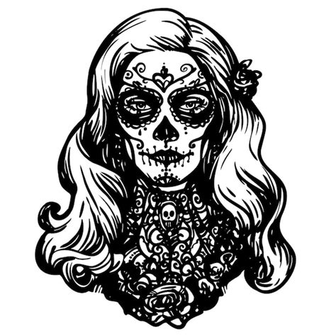 Sugar Skull Makeup Template Saubhaya Makeup