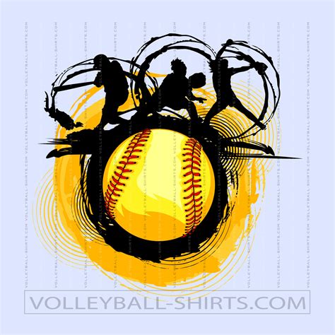 Vector Softball Clipart Softball Players Clipart Vector Format