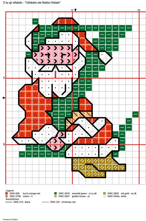 Pin Di KARIN NORDNES Su Alfabet Alfabeto Punto Croce Babbo Natale Punto Croce