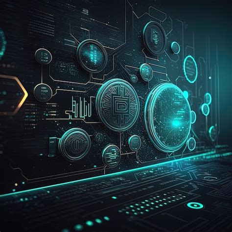 Premium AI Image Technology Background With Circle And Connection