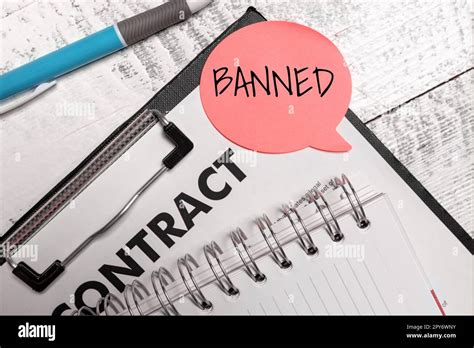 Sign Displaying Banned Word For Officially Prevent Someone From Doing