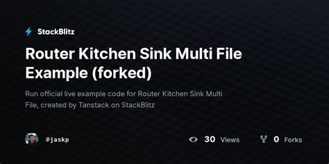 Router Kitchen Sink Multi File Example Forked Stackblitz