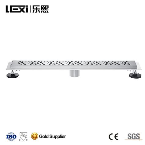 60 Inch Shower Linear Drain Square Pattern Grate Hair Strainer