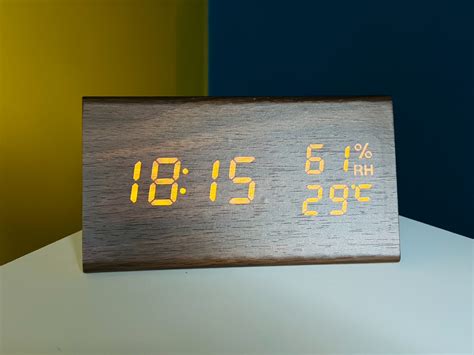 Triangle Wooden Style Digital Led Clock Dark Wood Dropshop 25 Drop