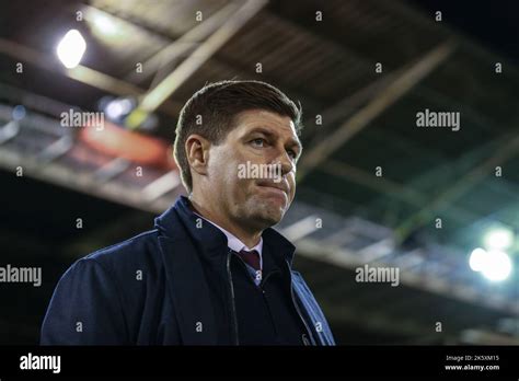 Steven Gerrard Manager Of Aston Villa During The Premier League Match