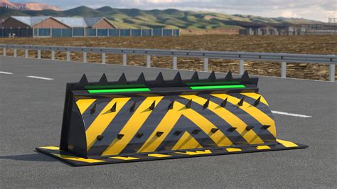 Road Blocker Small 3d Model 18 3ds Blend C4d Fbx Max Ma Lxo Obj Free3d