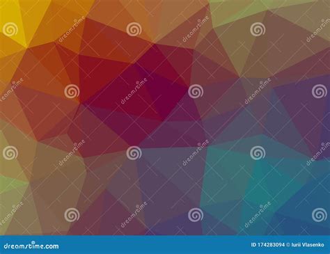 Abstract Trianglify Gradient Generative Art Background Illustration