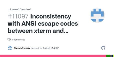 Inconsistency With Ansi Escape Codes Between Xterm And Windows Terminal · Issue 11097