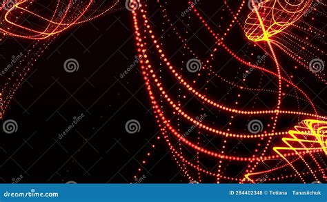 Dynamic Wave Of Glowing Particles Data Flow Information Concept Of Digital Communication