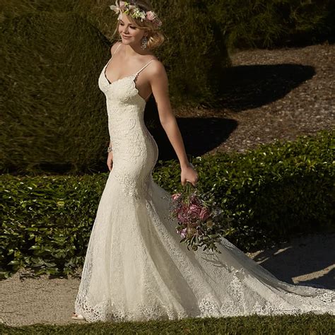 Most Sexy Sweetheart Spaghetti Strap Mermaid Lace Wedding Dress 2017