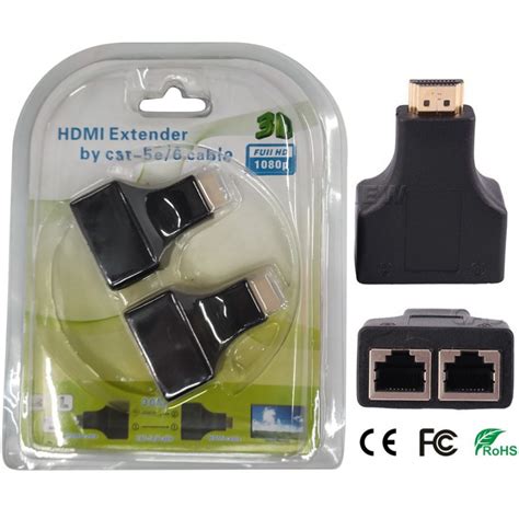 Hdmi Extender By Cat 5e 6 Cable