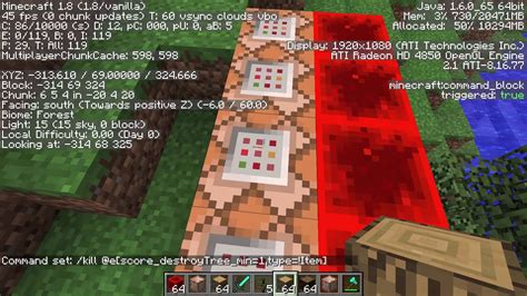 Recreation Of Treecapitator Mod In Vanilla Minecraft 1 8 Youtube