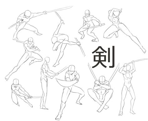 Download 37 Esboço Poses De Luta Anime