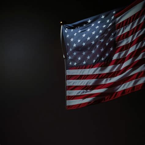 Premium Ai Image United States Flag On A Black Background Generative Ai