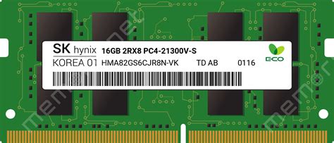 HMA82GS6CJR8N-VK - SK Hynix 1x 16GB DDR4-2666 SODIMM PC4-21300V-S Dual ...