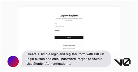 Create A Simple Login And Register Form With Github Login Button And
