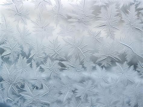 Premium Photo Frost Patterns Forming Abstract Designs On A Windowpane