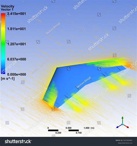 Analysis Aircraft Profile Ansys Fluent Project Stock Illustration