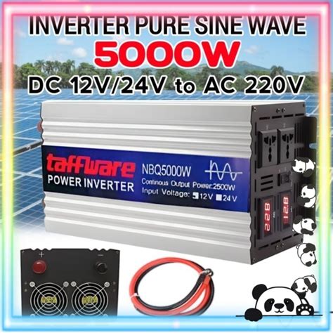 Jual Power Inverter Dc Ke Ac 5000w Pure Sine Wave Dc 12v 24v Ac 220v 6000 Watt Shunyima
