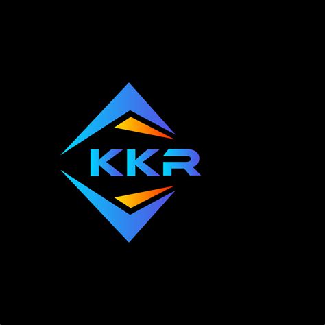 Kkr Abstract Technology Logo Design On Black Background Kkr Creative