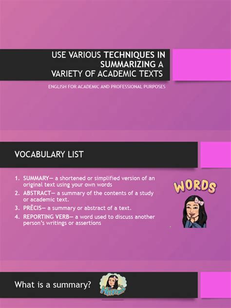 Eappl3use Various Techniques In Summarizing Pdf Instructional