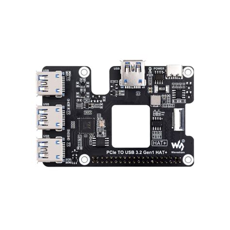 PCIe To USB 3 2 Gen1 HAT For Raspberry Pi 5 PCIe To USB HUB 4x High