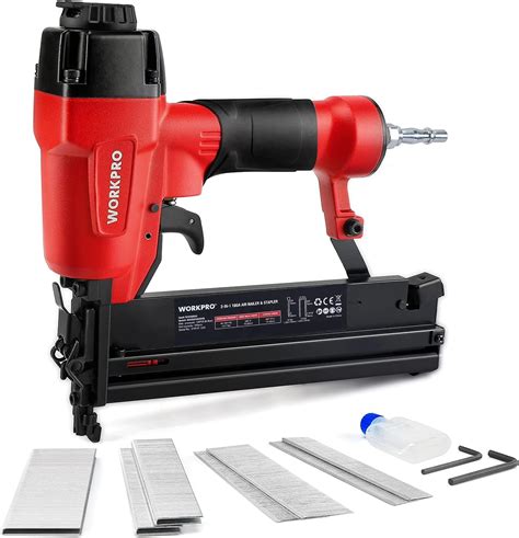 Workpro Air Brad Nailer Gun 50 Mm 2 In 1 Air Nail Gunupholstery
