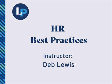 Hr Best Practices Lion Publishers