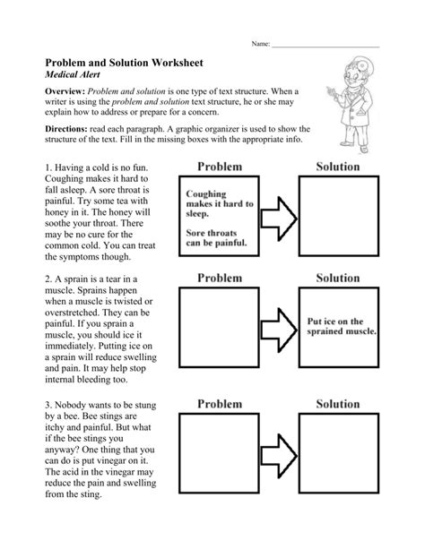Problem Solution Medical Worksheet