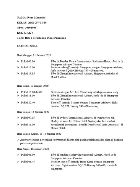 Tugas Ksk K Ak5 Bab 1 Perjalanan Dinas Pimpinan Pdf