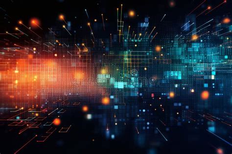 Abstract Dark Blue Background Network Connection Structure Grid