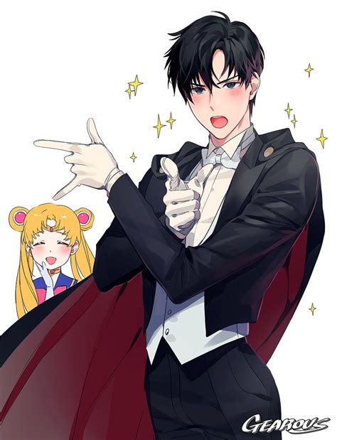 Tsukino Usagi Sailor Moon Chiba Mamoru And Tuxedo Kamen Bishoujo