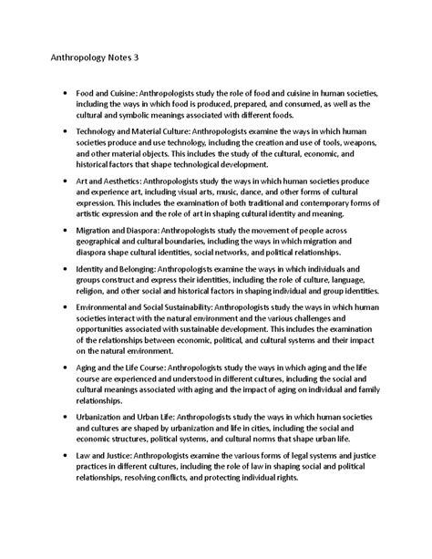 Anthropology Notes 3 Technology And Material Culture Anthropologists