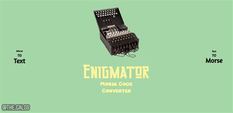 Github Galsreshef Enigmator Morse Code Conveter Convert Copy Play