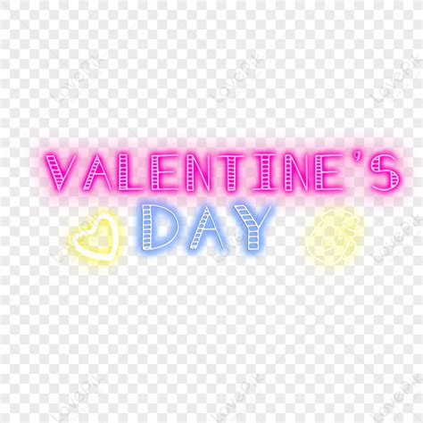 발렌타인 데이 네온 글로우 효과 일러스트사랑만화