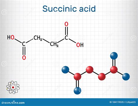 Succinic Acid Butanedioic Acid Spirit Of Amber Molecule Intermediate