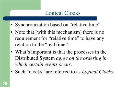 Ppt Distributed Systems Synchronization Clocks Algorithms And Logical