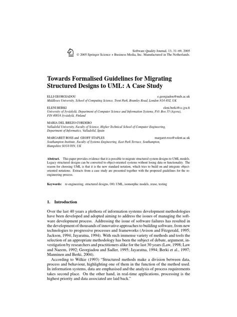 Paper 7 Migrating Structur Design To Uml Pdf Use Case Unified