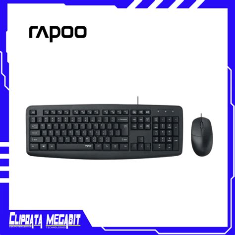 Keyboard Mouse Rapoo Nx1600 Wired Black Clipdata Computer Center