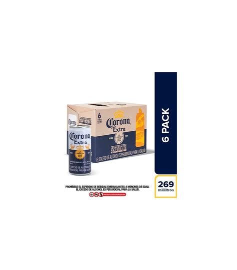 CERVEZA CORONA EXTRA SIXPACK LATA 269ml C U
