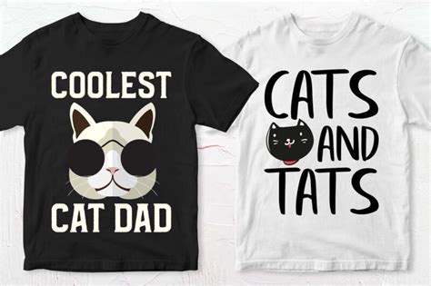 50 Editable Cat T Shirt Designs Bundle In Ai Png Svg Cutting Printable