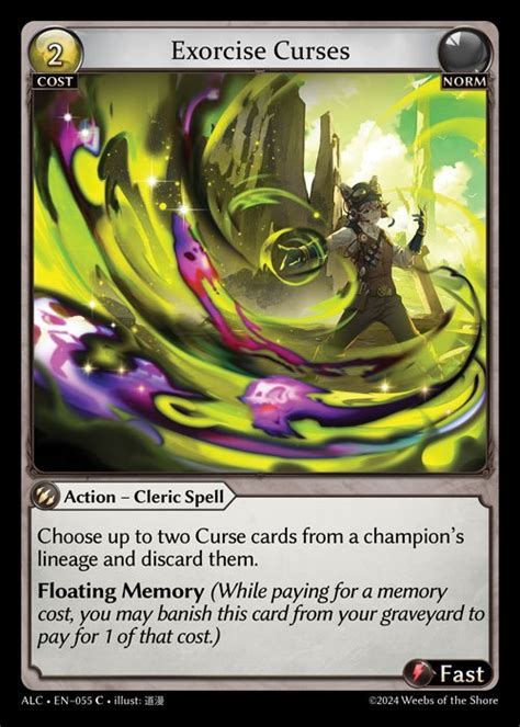 Gatcg En Alc 055 Exorcise Curses C Arken