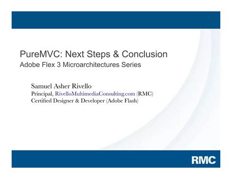 Samuel Asher Rivello Puremvc Hands On Part Ppt