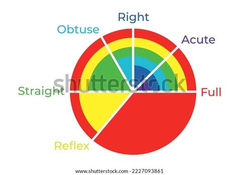 Vector Illustration Acute Right Obtuse Straight Stock Vector Royalty Free