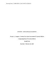 CSIA 360 Project 5 Copy Docx Running Head COMPARING IT SECURITY