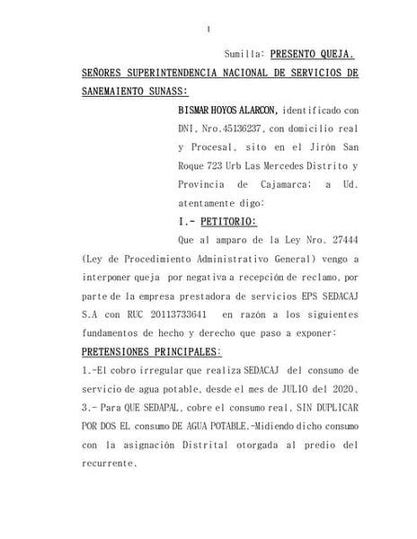 Recurso De Reconsideracion Sedapal