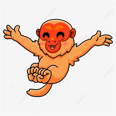 귀여운 대머리 Uakari 원숭이 만화 포즈 작은 나는 포유류 Png 일러스트 및 벡터 에 대한 무료 다운로드 Pngtree